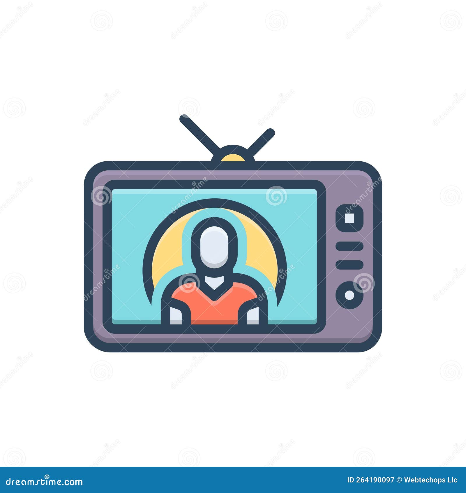 Color Illustration Icon for Episodes, Antenna and Topic Stock Vector ...