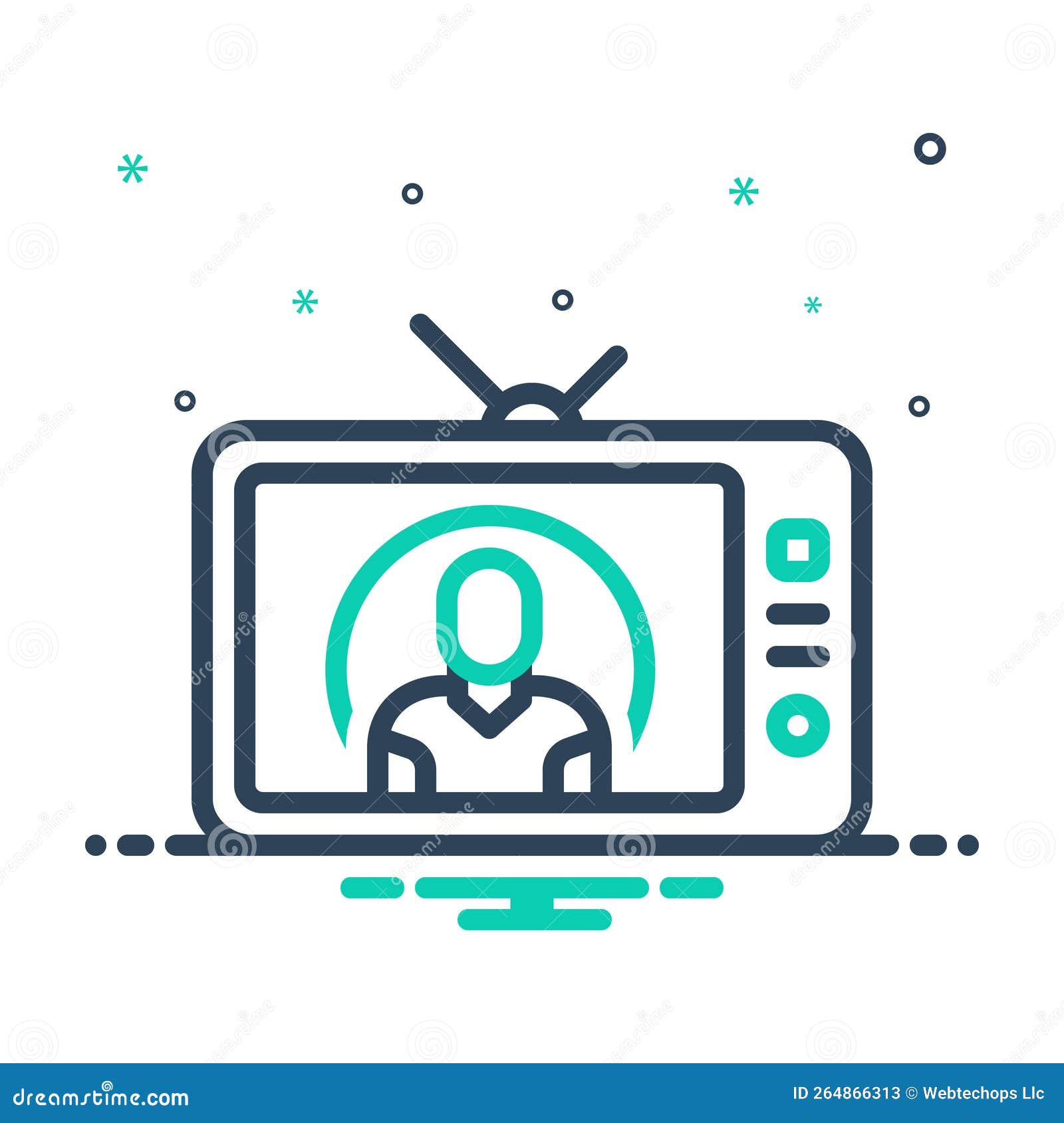 Mix Icon for Episodes, Antenna and Topic Stock Illustration ...