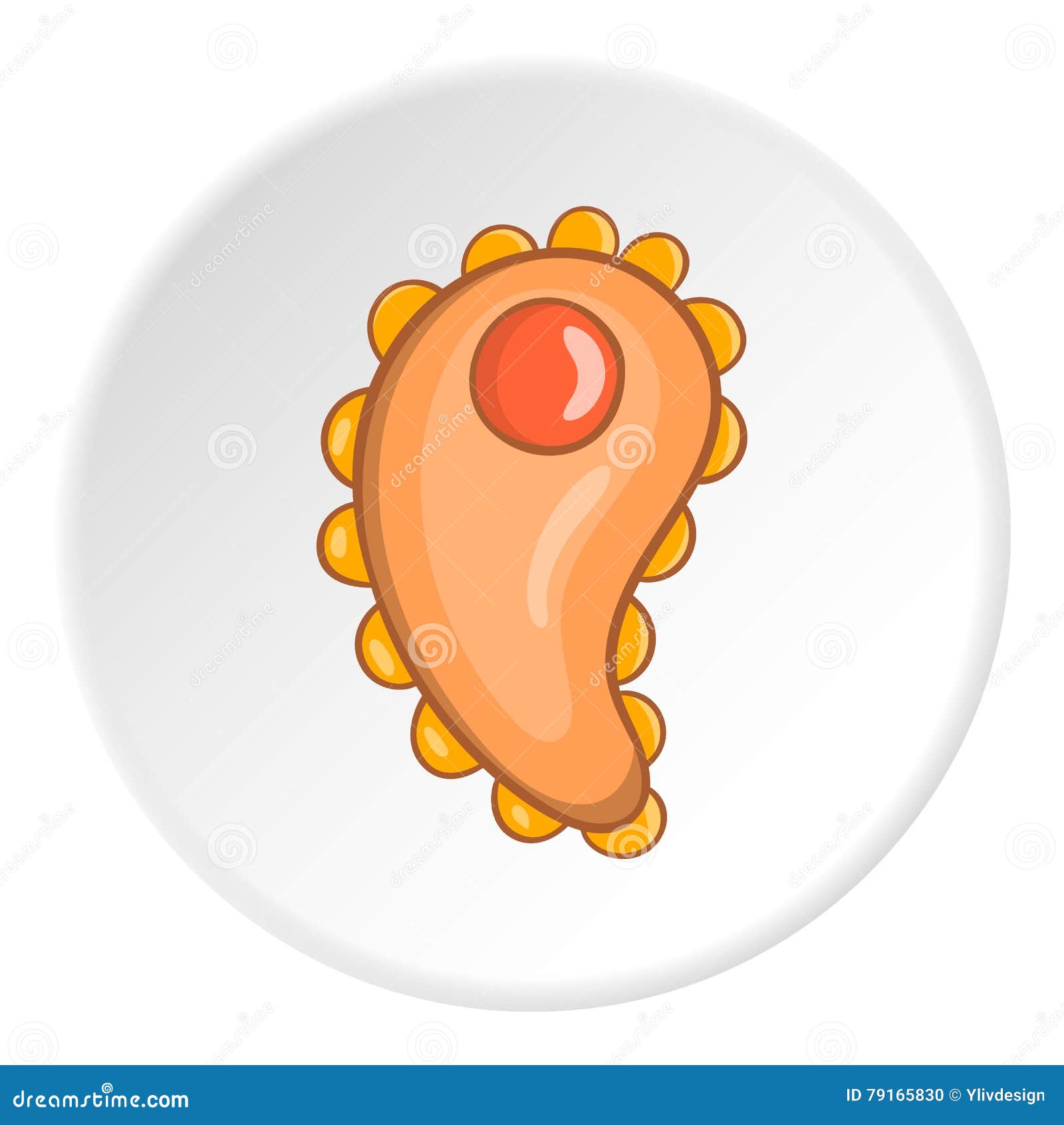 Epithelial Cell Icon Digital Red Vector Illustration | CartoonDealer ...