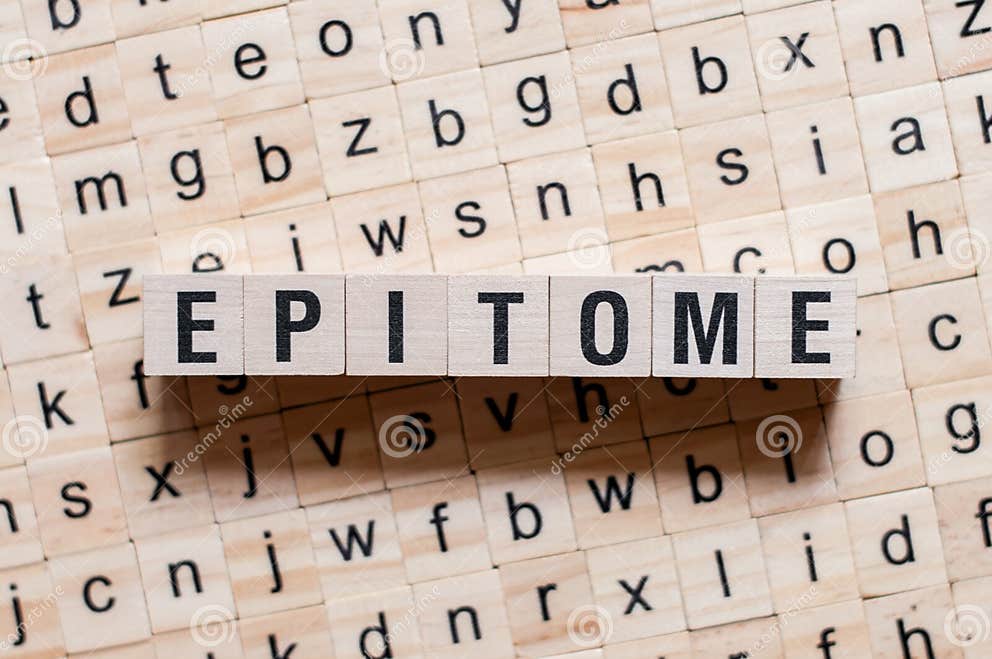 Epitome Word Concept on Cubes Stock Photo - Image of compact, note ...
