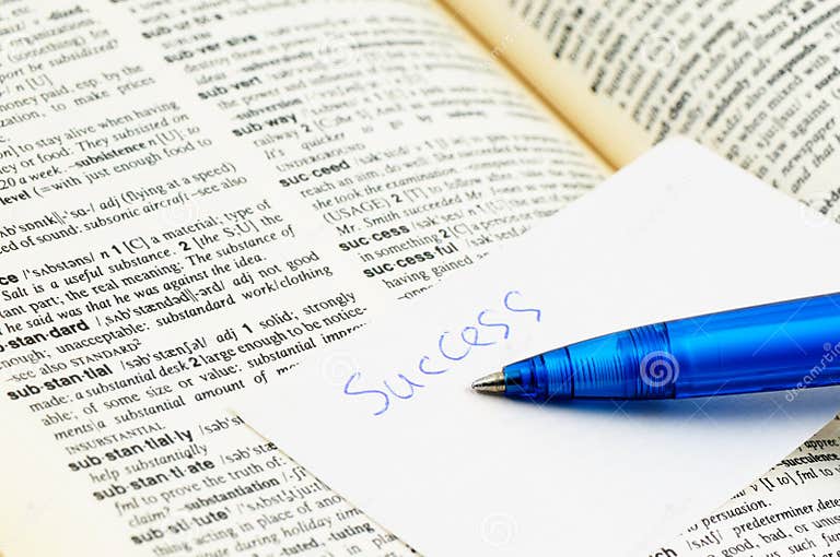 Epitomize success stock photo. Image of open, close, dictionary - 8299914