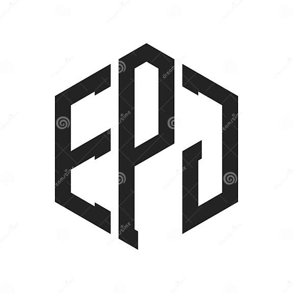 EPJ Logo Design. Initial Letter EPJ Monogram Logo Using Hexagon Shape ...