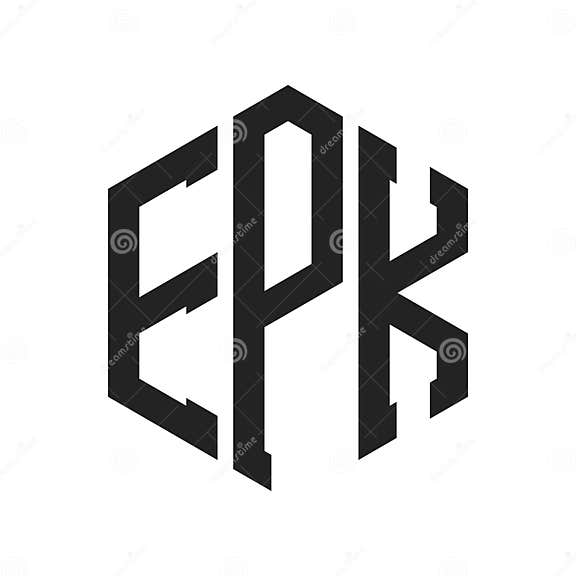 EPK Logo Design. Initial Letter EPK Monogram Logo Using Hexagon Shape ...