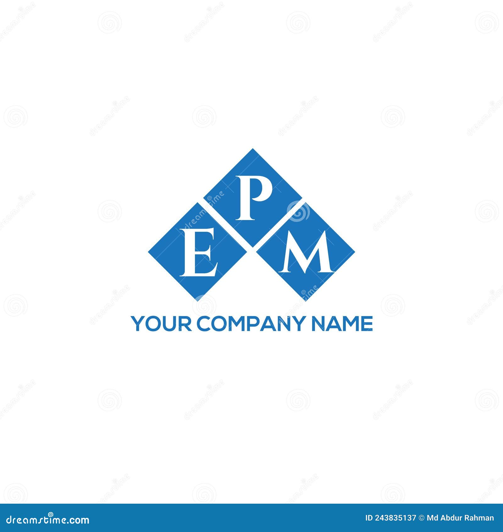 EPM Letter Logo Design on White Background. EPM Creative Initials ...