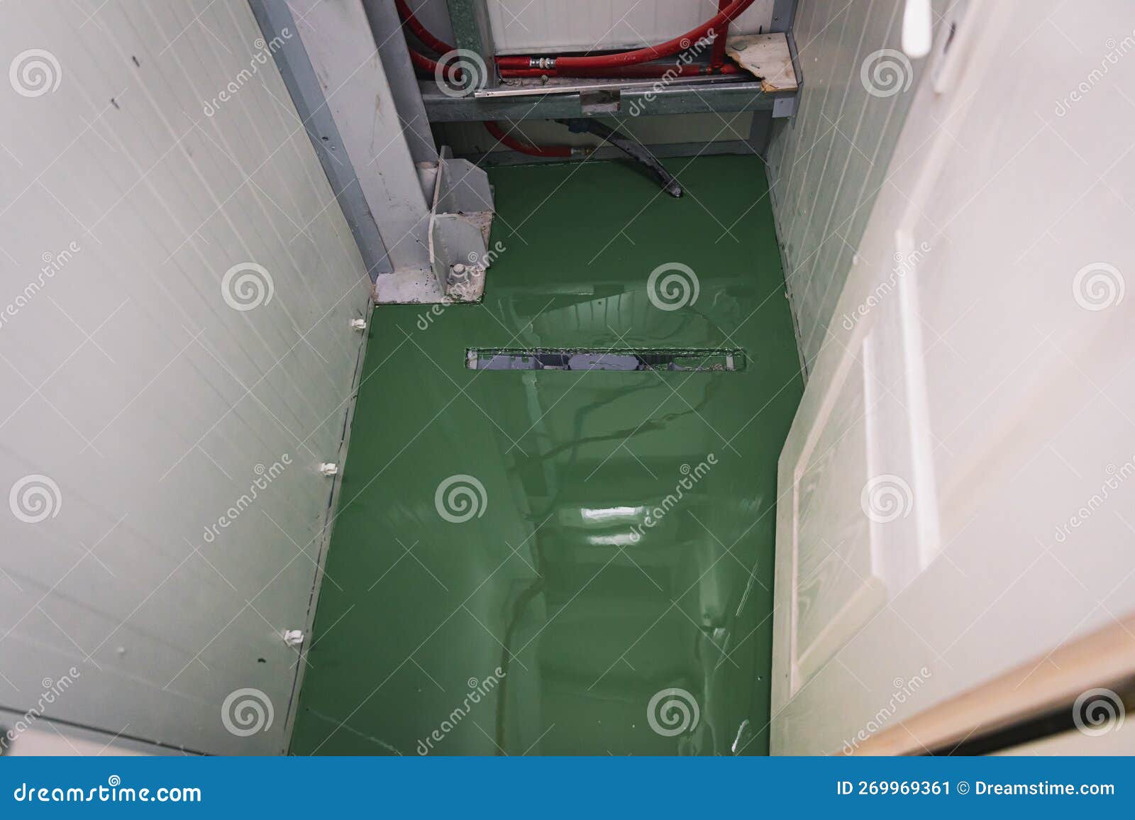 Epoxy Resin Applied To the Floor in the Technical Room Stock Image ...