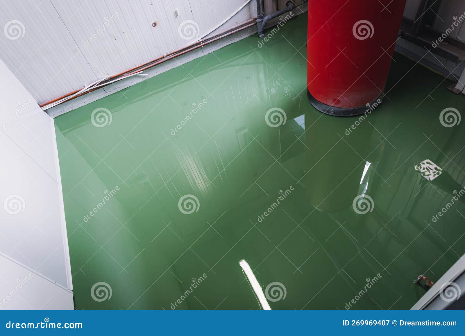 Epoxy Resin Applied To the Floor in the Technical Room Stock Image ...