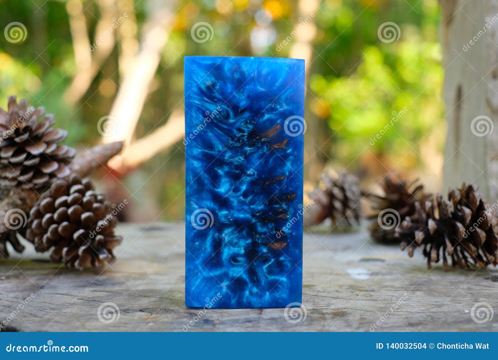 Epoxy Resin Stabilizing Pine Cone Abstract Art Blurred Background Stock ...