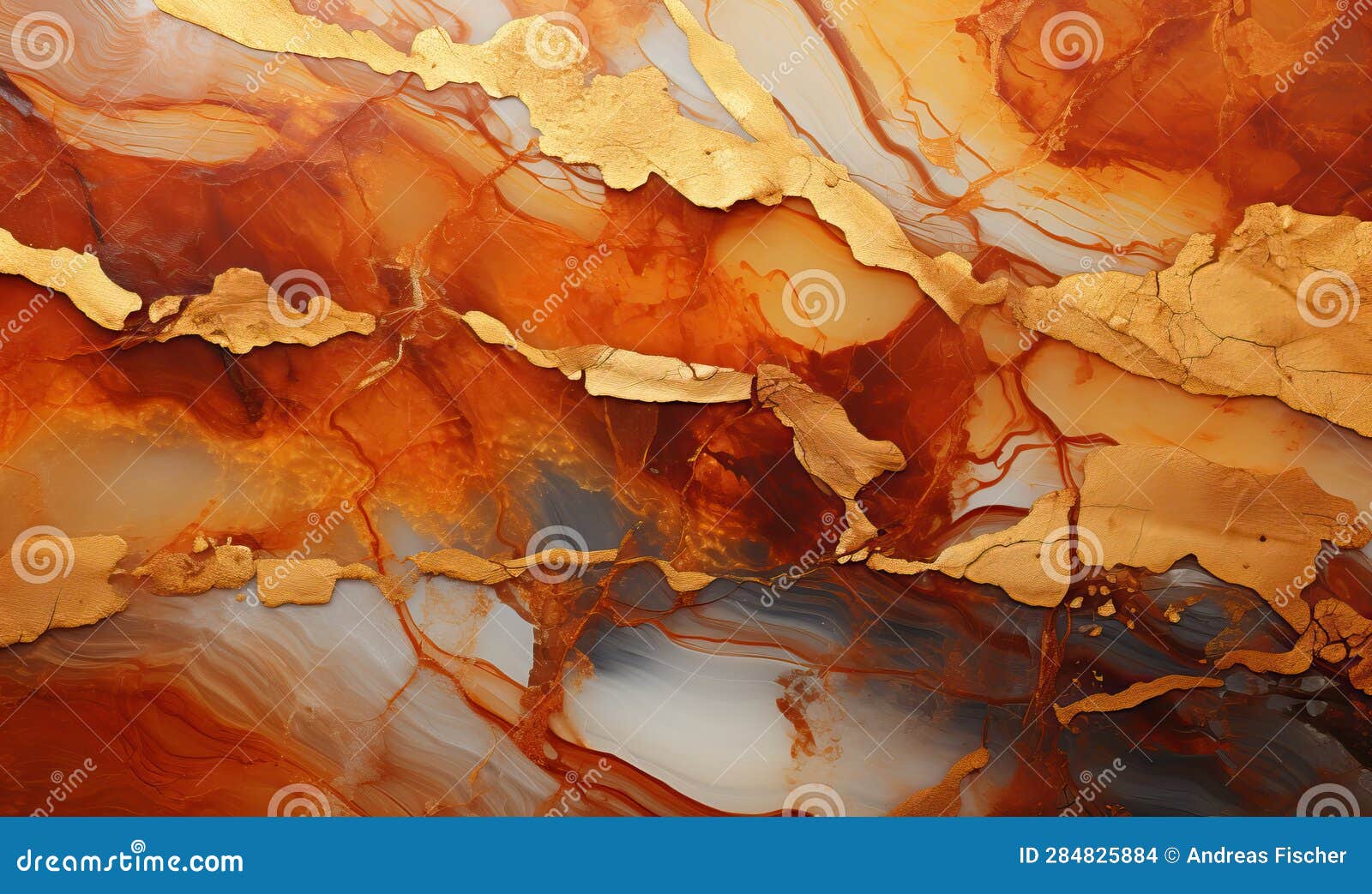 Epoxy Resin Texture with Gold As a Background. Stock Illustration ...