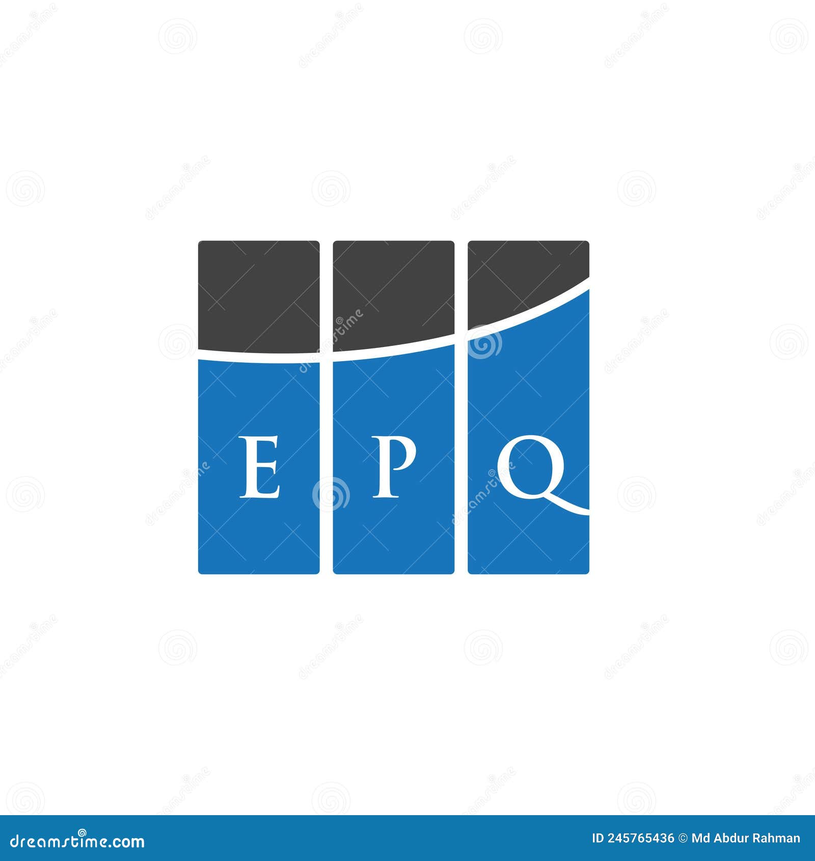 EPQ Letter Logo Design on WHITE Background. EPQ Creative Initials ...