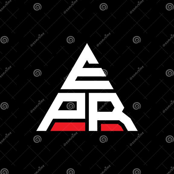 EPR Triangle Letter Logo Design with Triangle Shape. EPR Triangle Logo ...