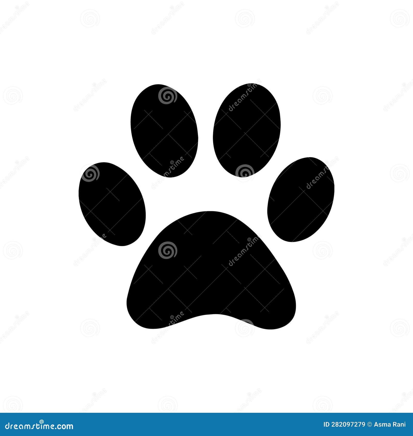 Dog (foot) Paw Print Vector Illustrations Stock Vector - Illustration ...