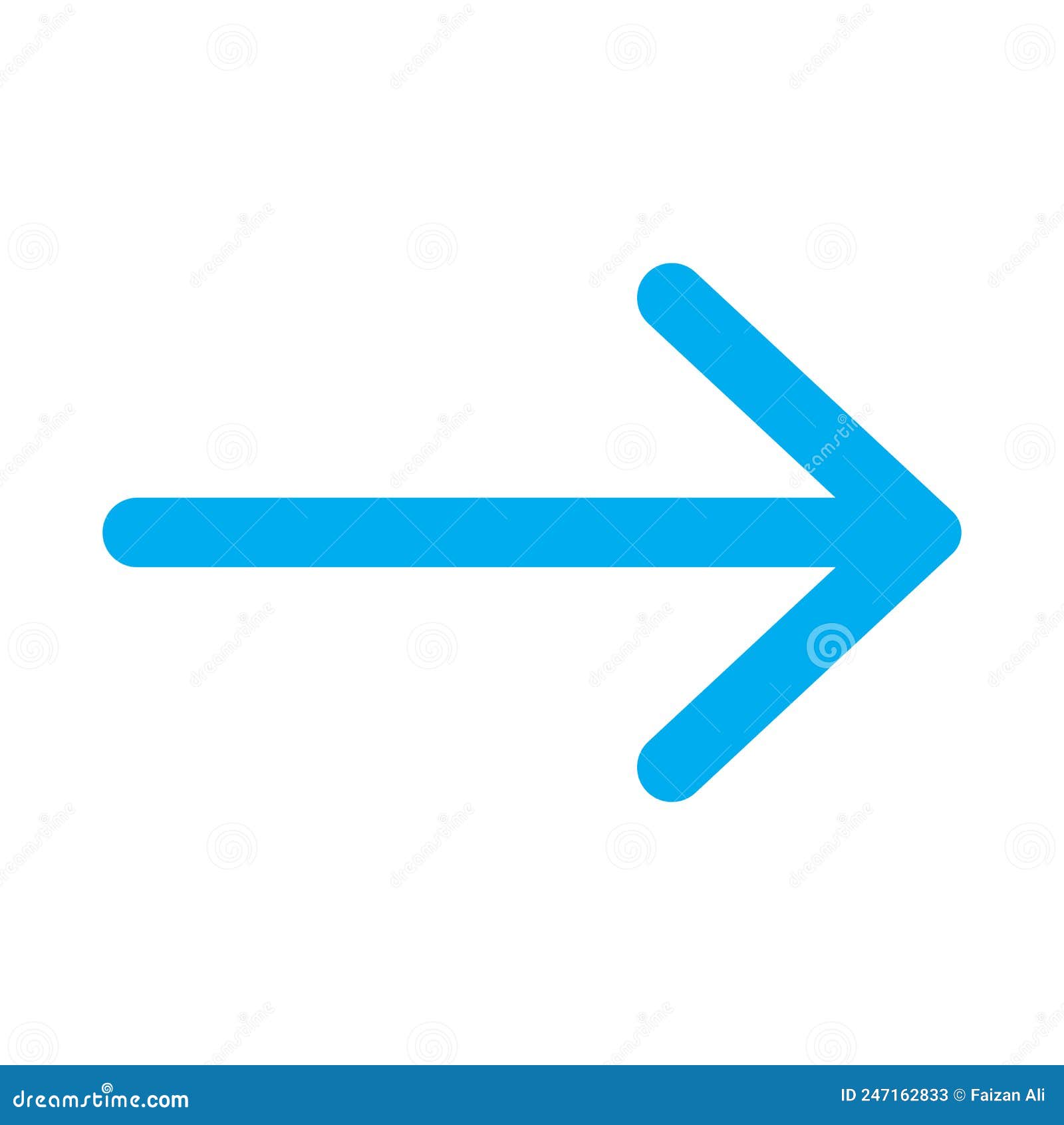 Eps10 Blue Vector Right Arrow Icon Stock Illustration - Illustration of ...