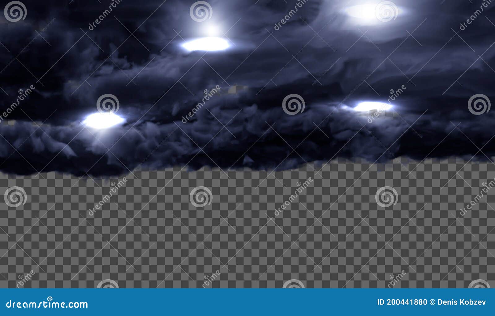 Eps10. Dark, Dense Thunderclouds with Flashes from Lightning on a ...
