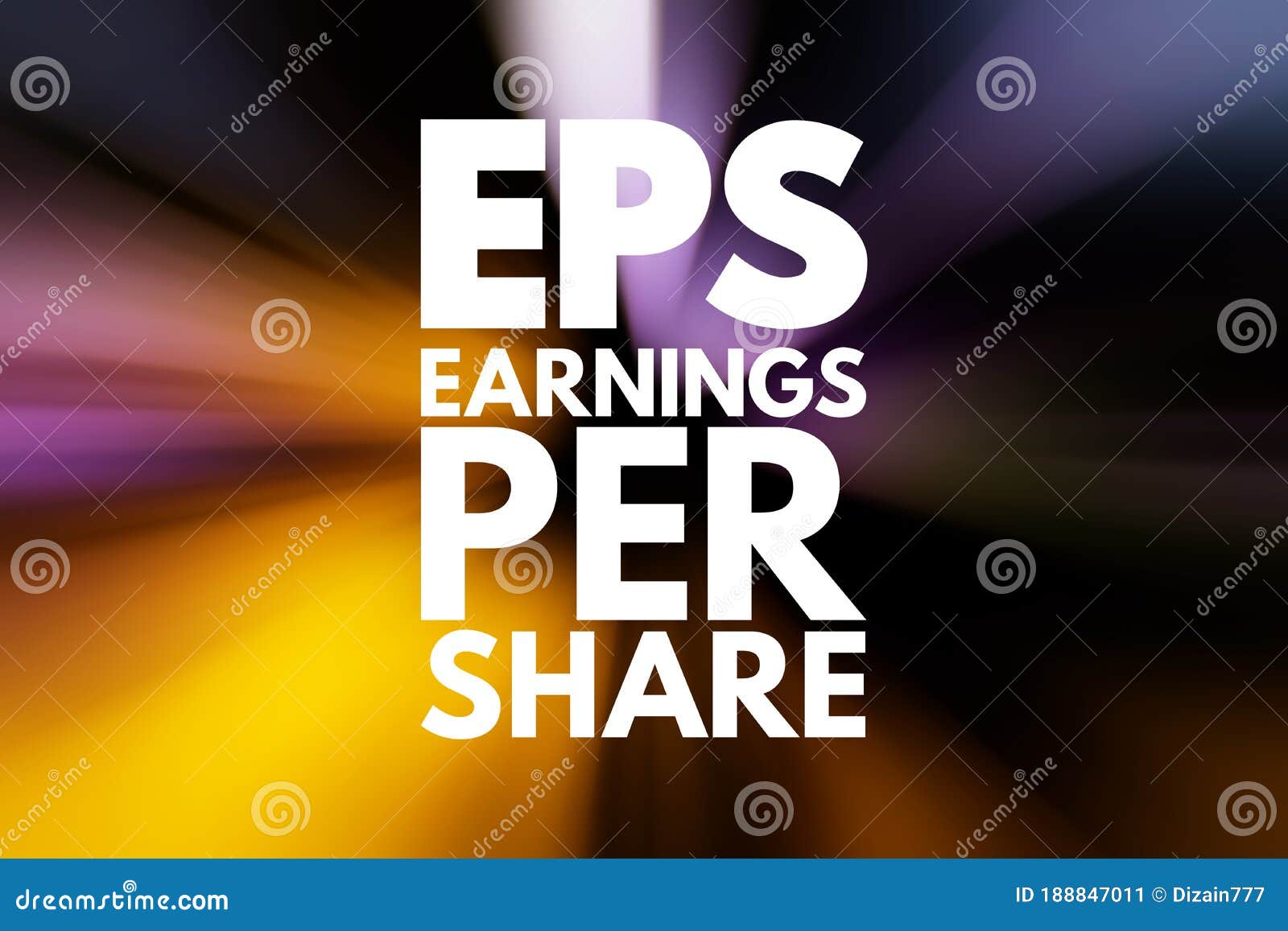 EPS - Earnings Per Share Acronym, Business Concept Background Stock ...