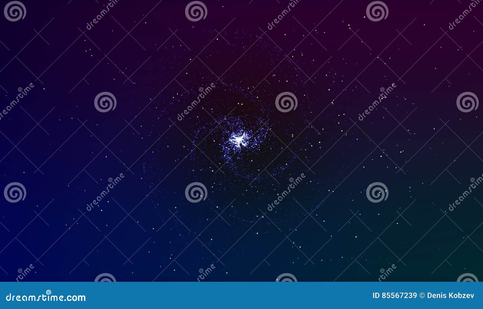EPS 10. Explosion in Space. an Expanding Galaxy. Vector Illustration ...