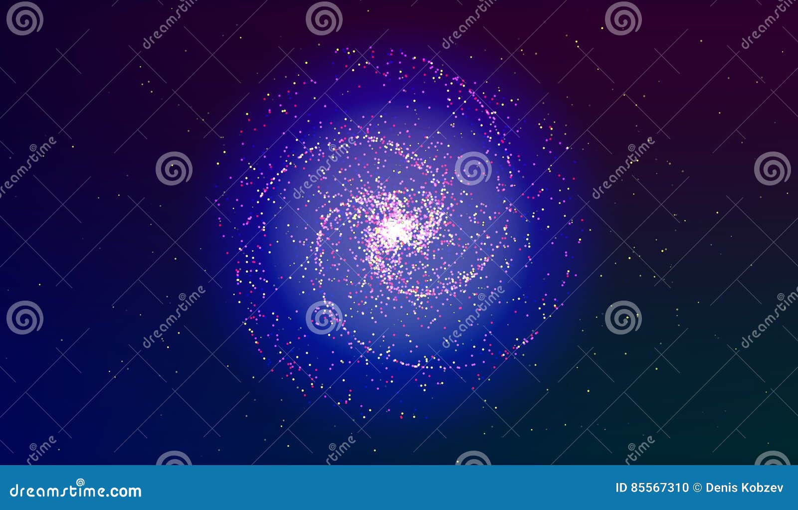 EPS 10. Explosion in Space. an Expanding Galaxy. Vector Illustration ...