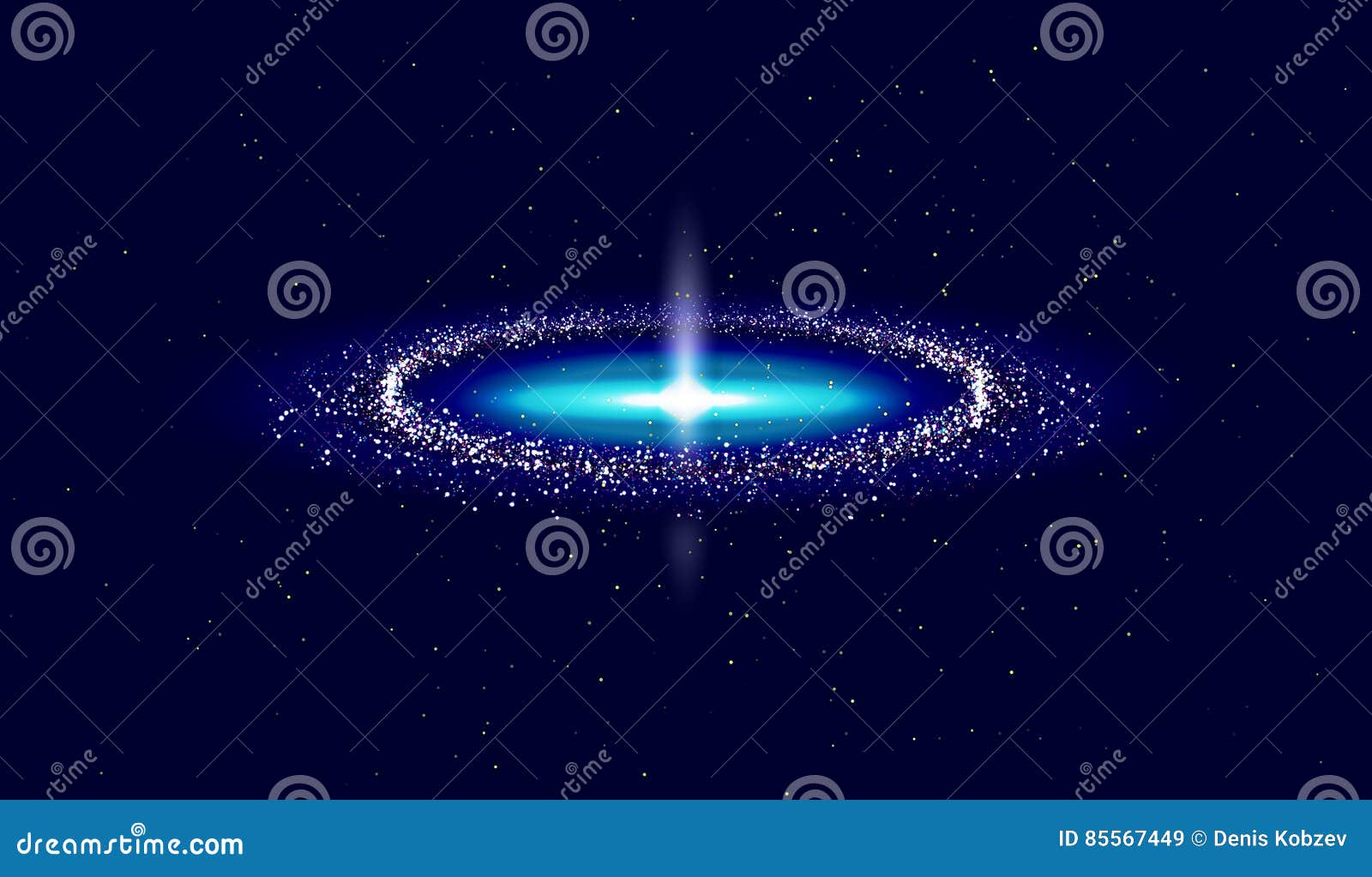 EPS 10. Explosion in Space. an Expanding Galaxy. Vector Illustration ...
