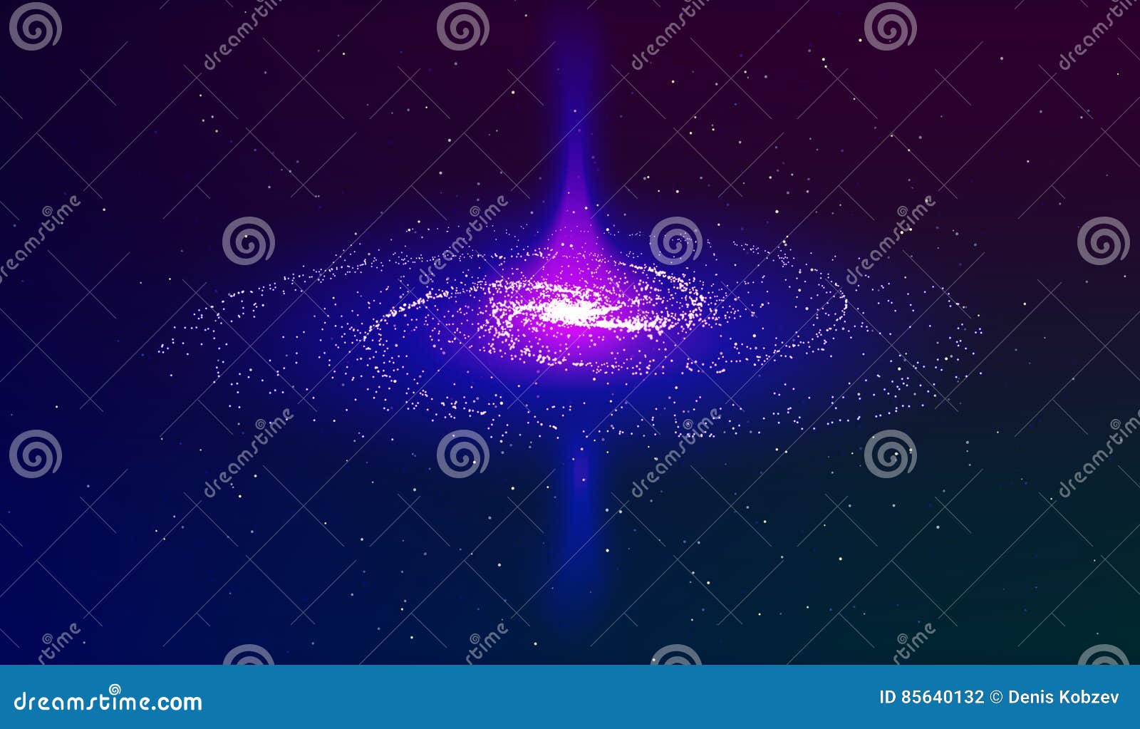 EPS 10. Explosion in Space. an Expanding Galaxy. Vector Illustration ...