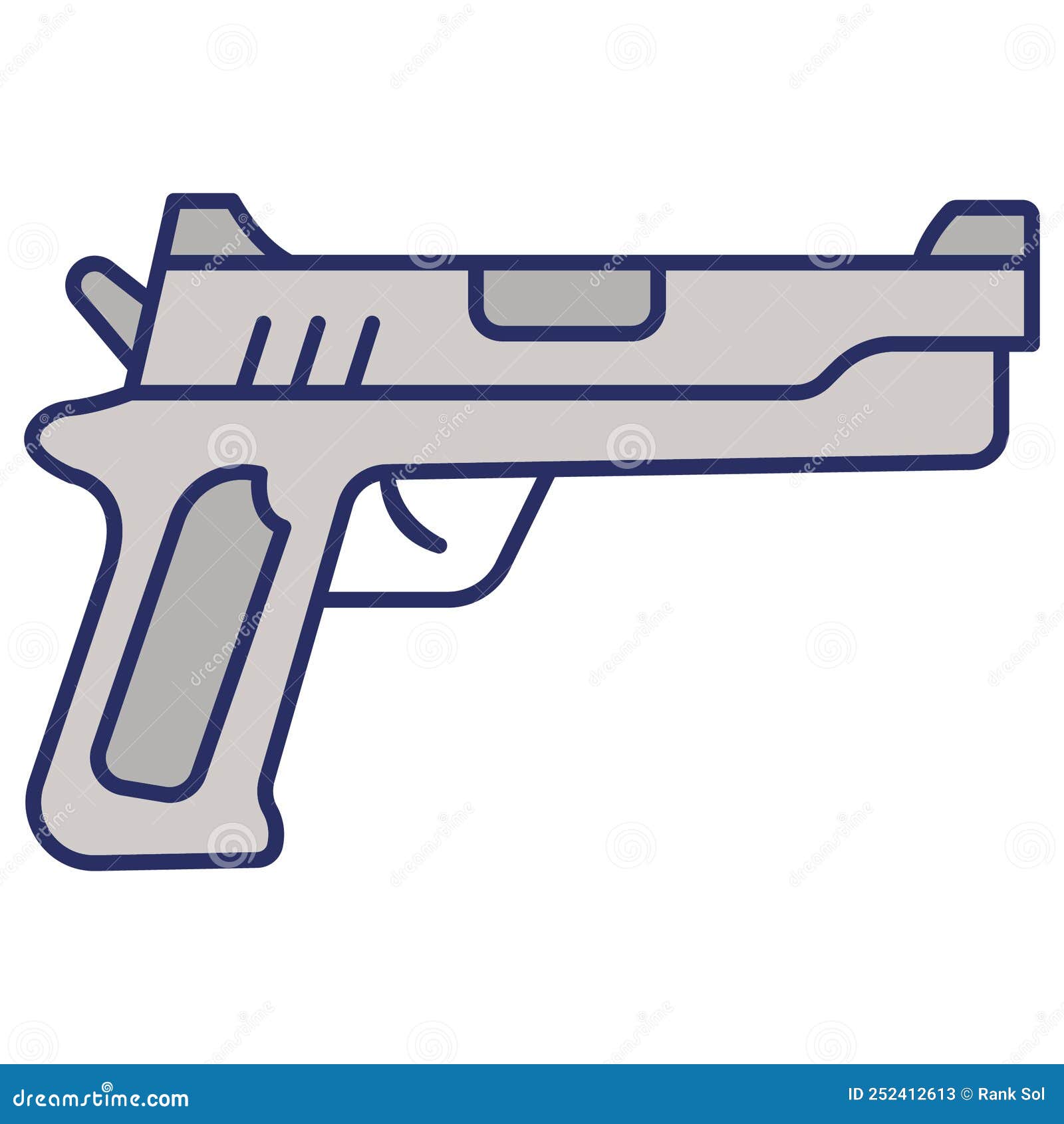 Gun Which Can Easily Modify or Edit Stock Vector - Illustration of ...