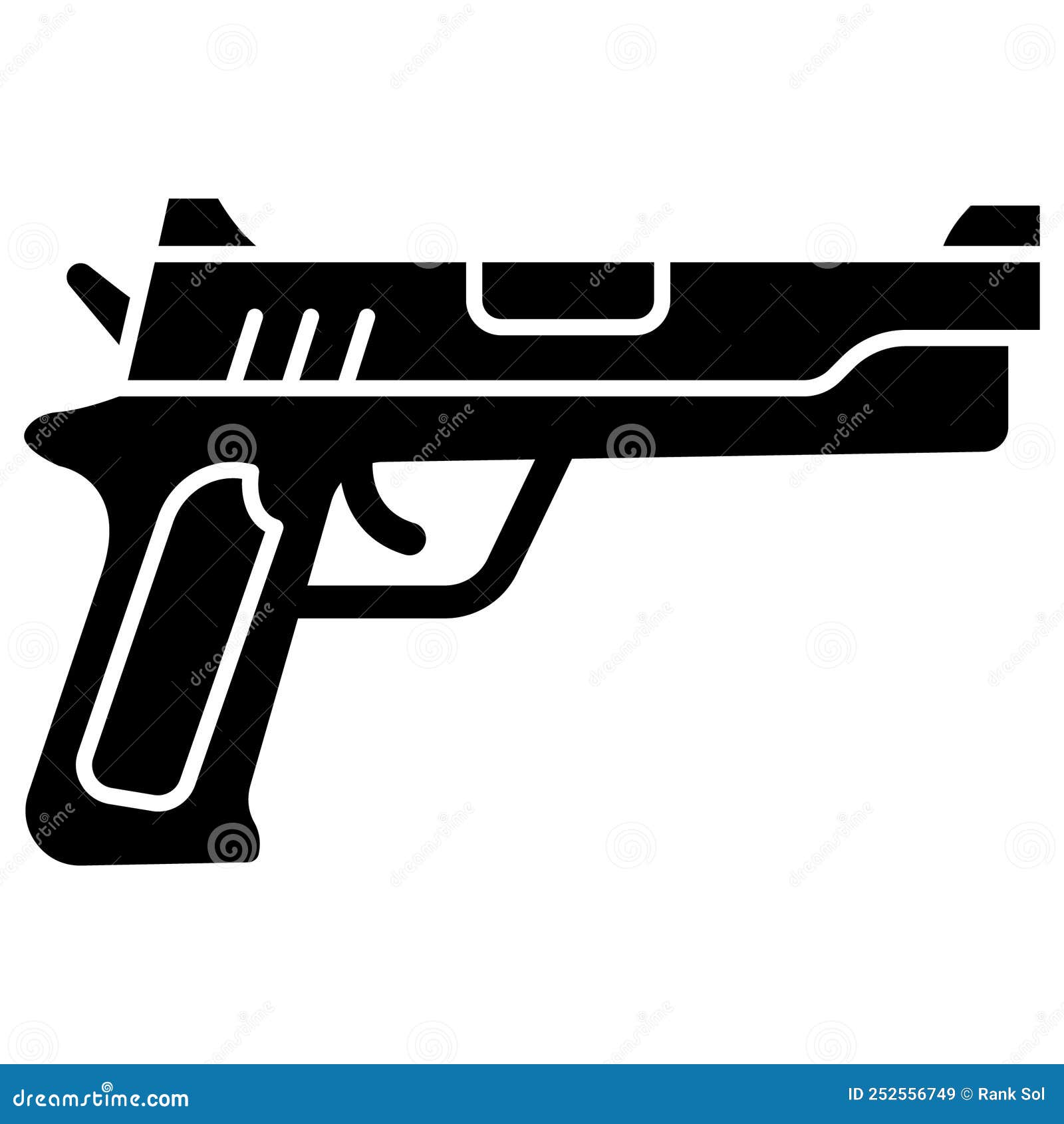Gun Which Can Easily Modify or Edit Stock Vector - Illustration of ...
