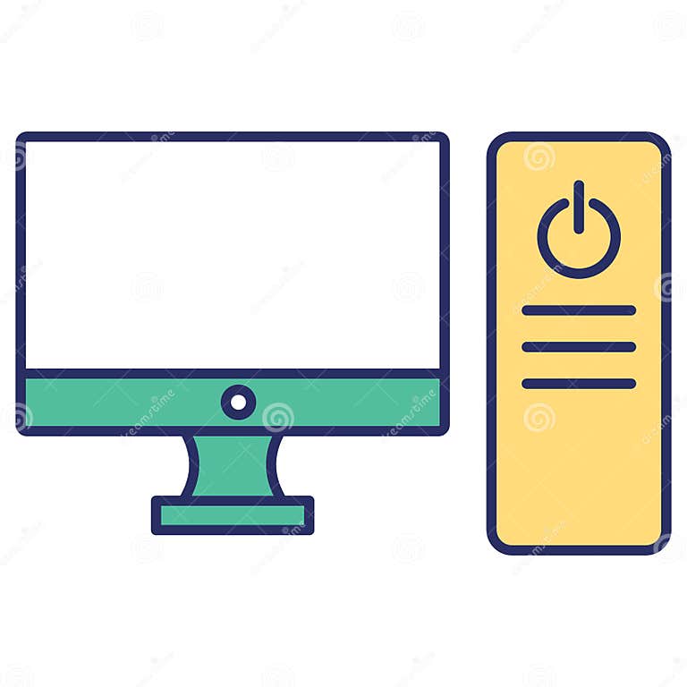 Computer Which Can Easily Modify or Edit Stock Vector - Illustration of ...