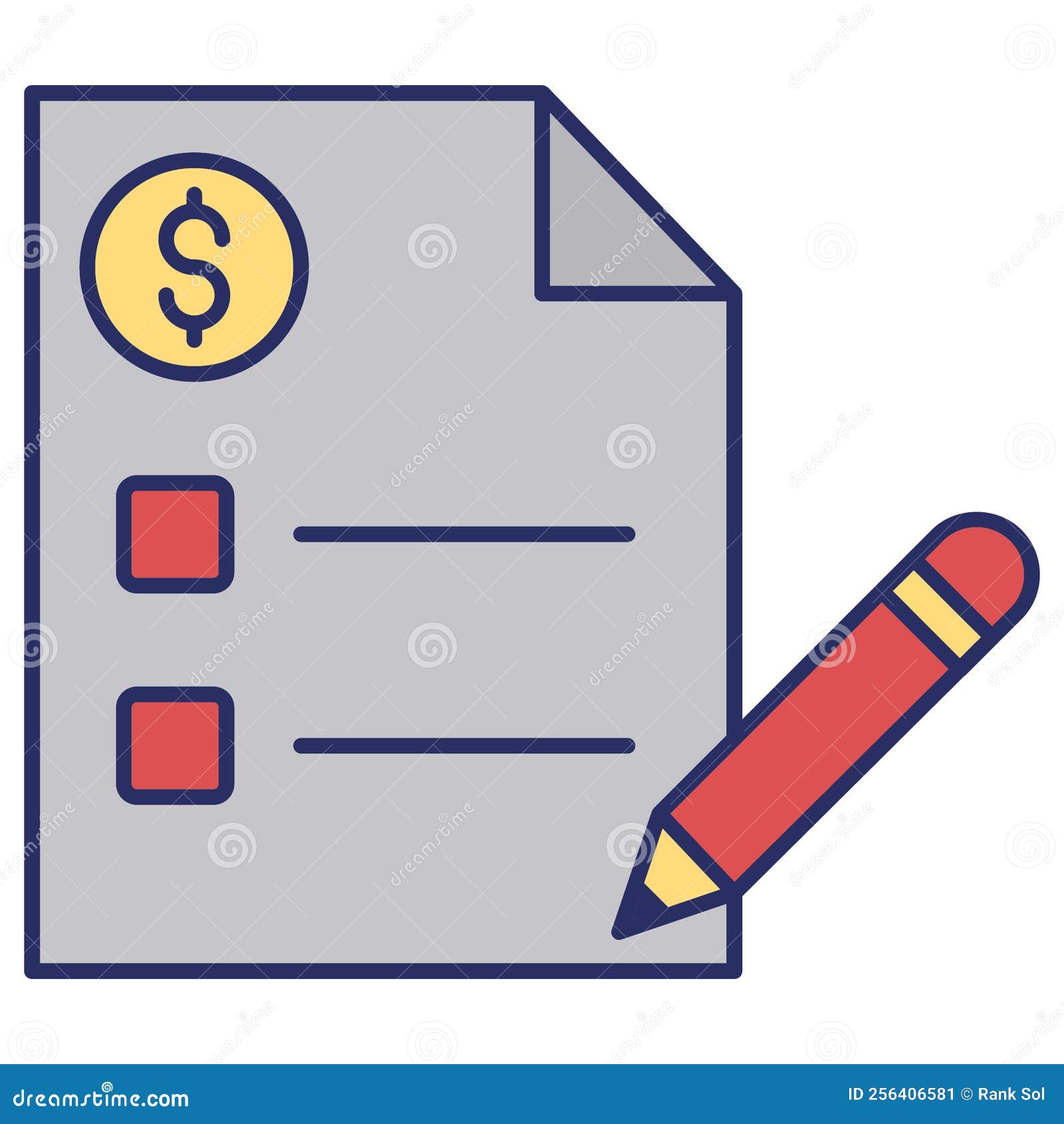 Business Documentation Which Can Easily Modify or Edit Stock Vector ...