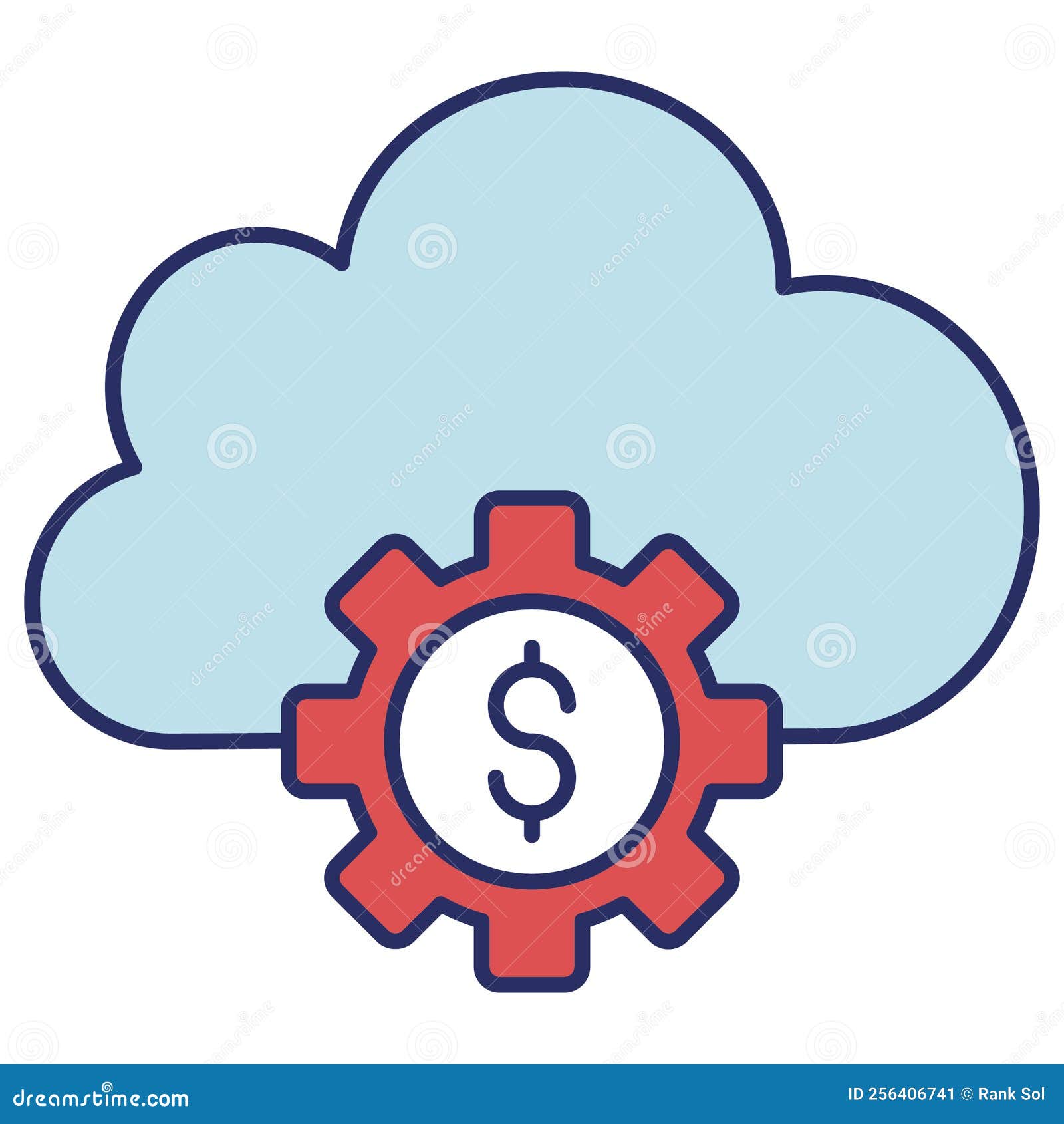 Cloud Business Which Can Easily Modify or Edit Stock Vector ...