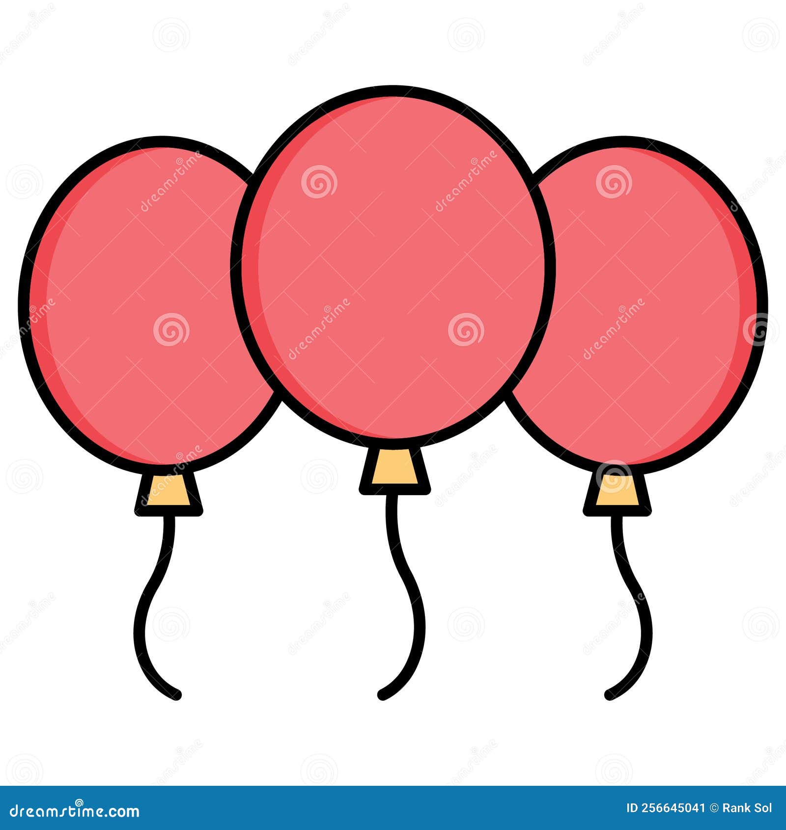 Balloons Which Can Easily Modify or Edit Stock Vector - Illustration of ...