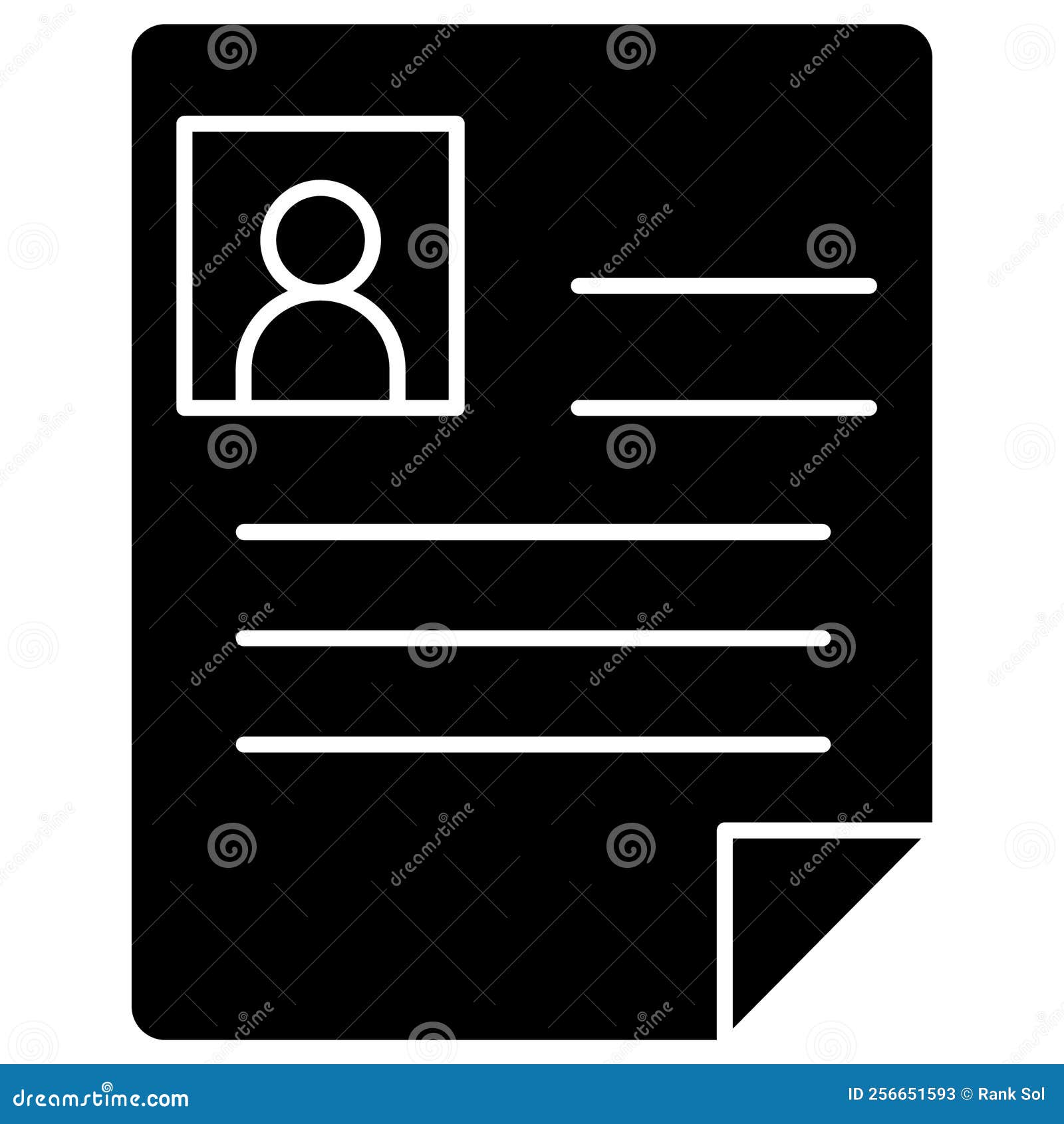 Biodata Which Can Easily Modify or Edit Stock Vector - Illustration of ...
