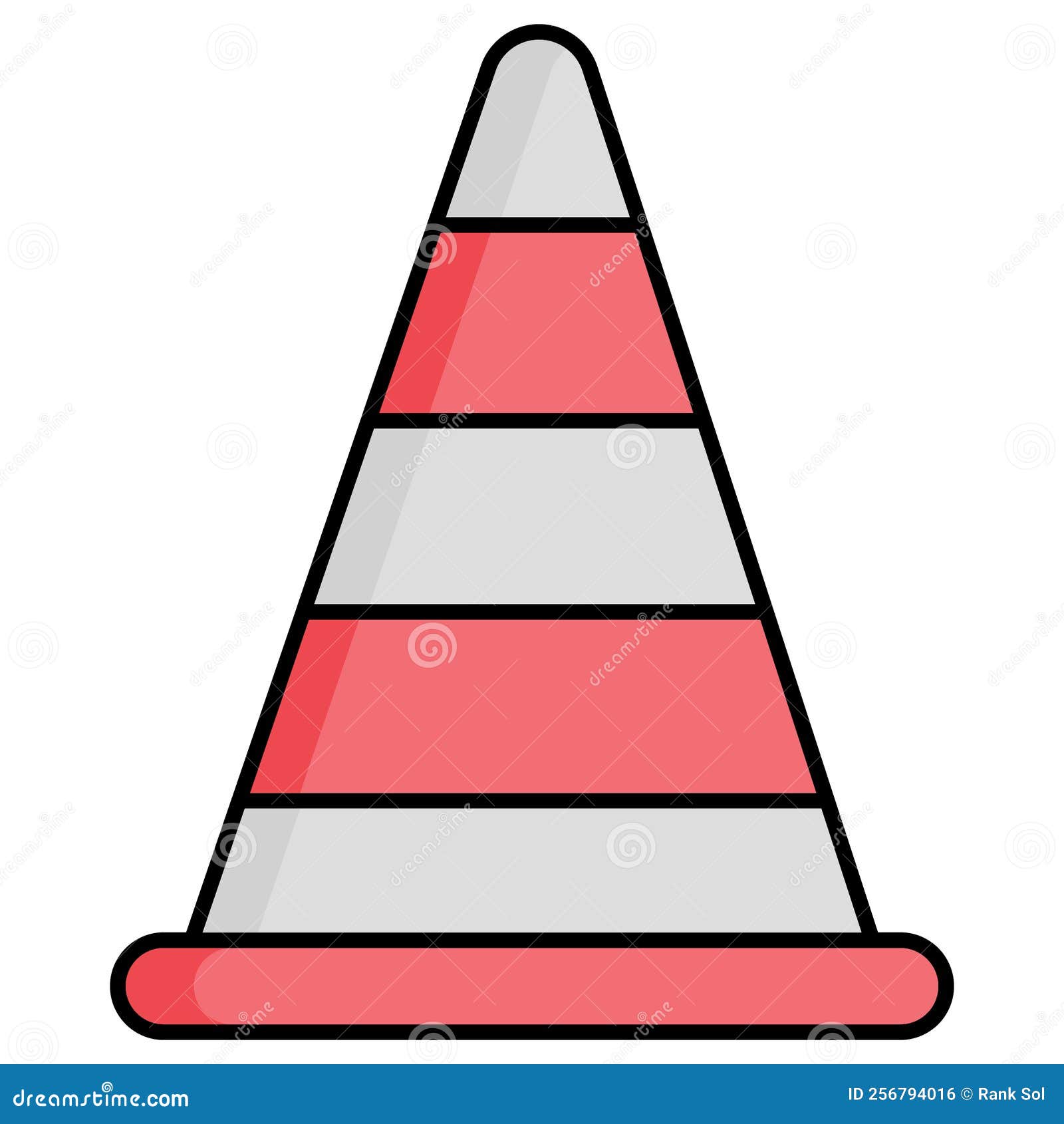 Cone Which Can Easily Modify or Edit Stock Vector - Illustration of ...