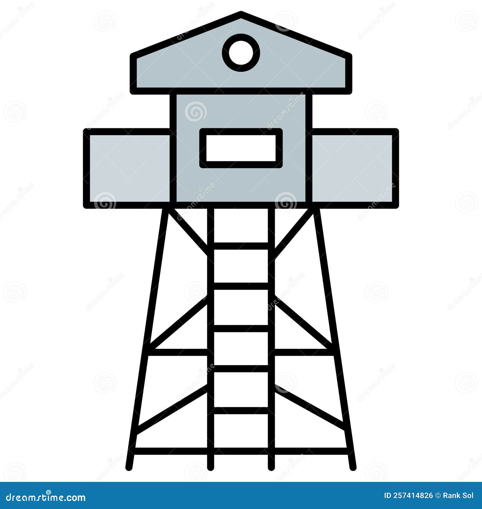 Observatory Tower Which Can Easily Modify or Edit Stock Vector ...