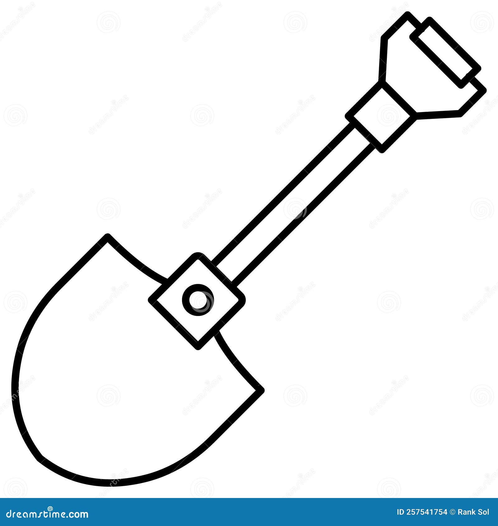 Shovel Which Can Easily Modify or Edit Stock Vector - Illustration of ...