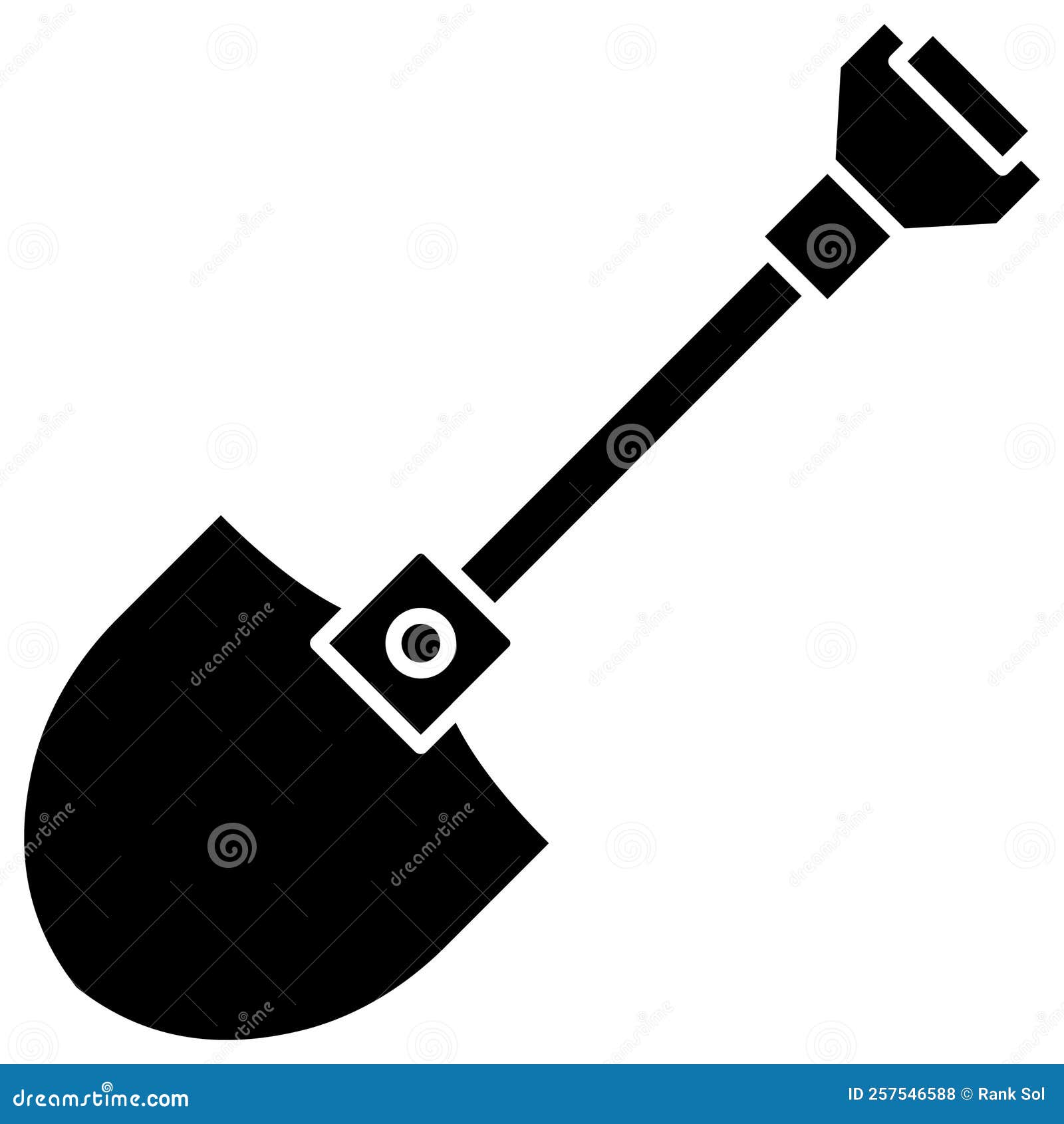 Shovel Which Can Easily Modify or Edit Stock Vector - Illustration of ...