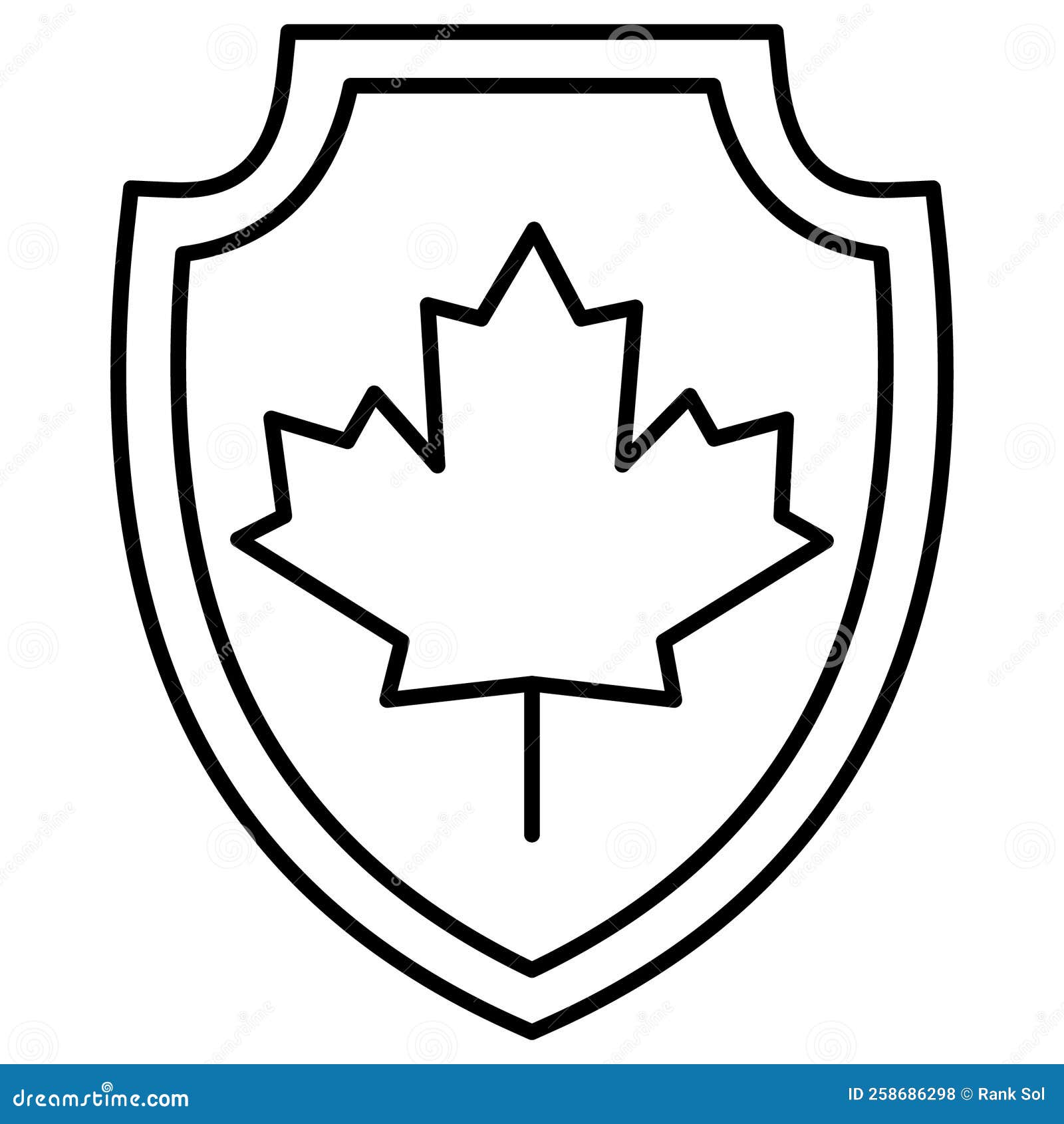 Canada Shield Which Can Easily Modify or Edit Stock Vector ...