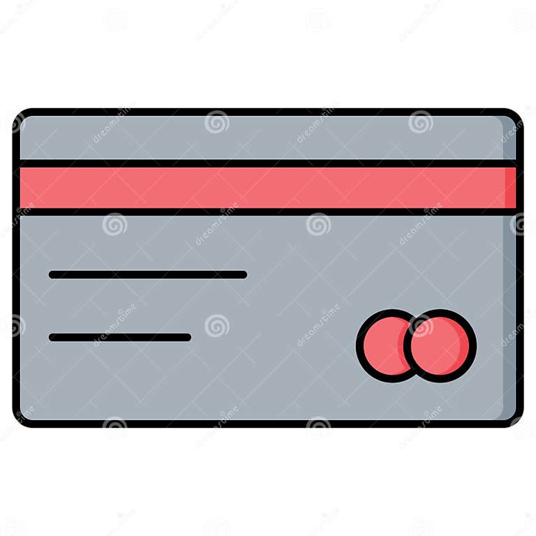 Debit Card Which Can Easily Modify or Edit Stock Vector - Illustration ...