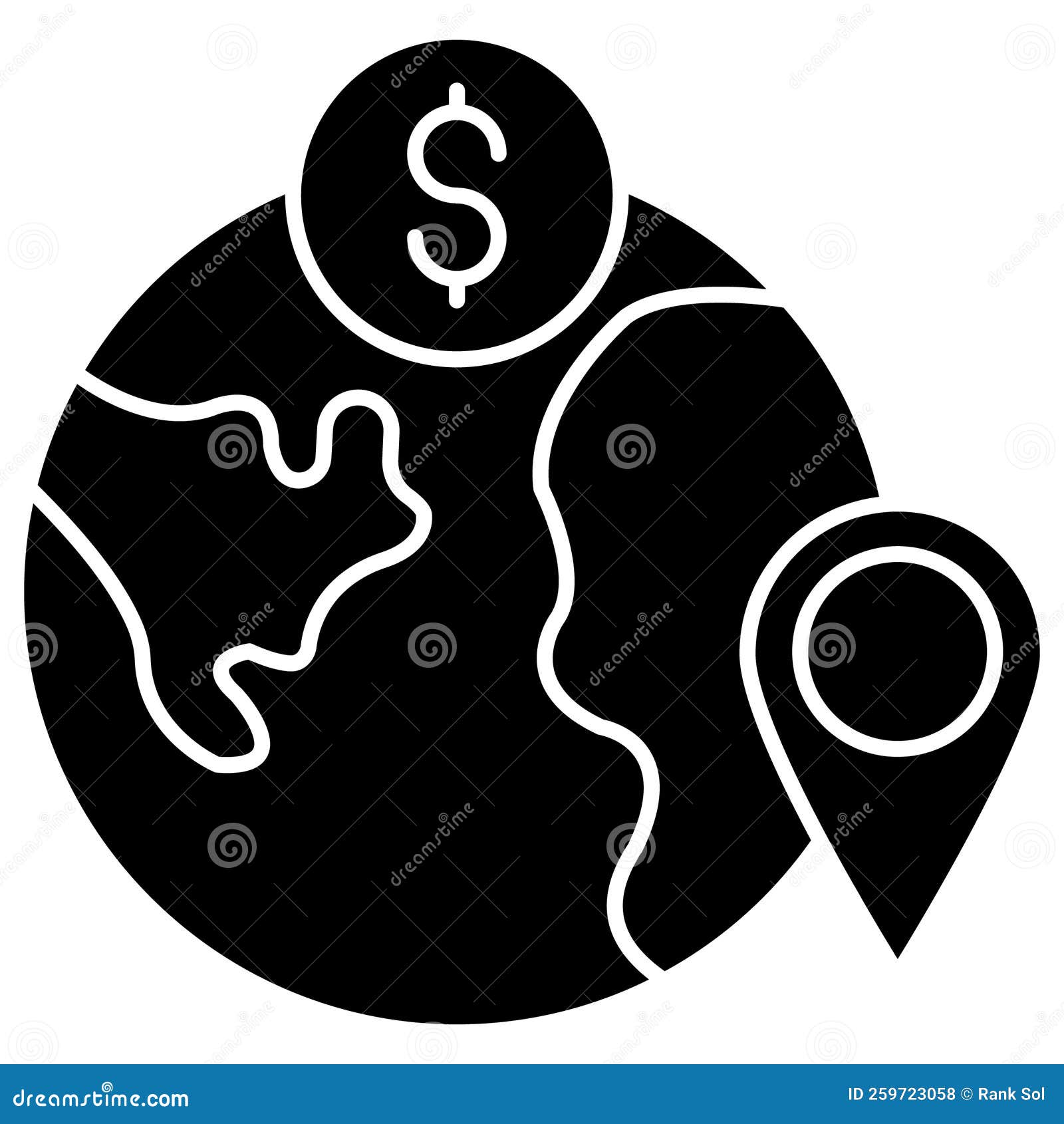 World Bank Location Which Can Easily Modify or Edit Stock Vector ...