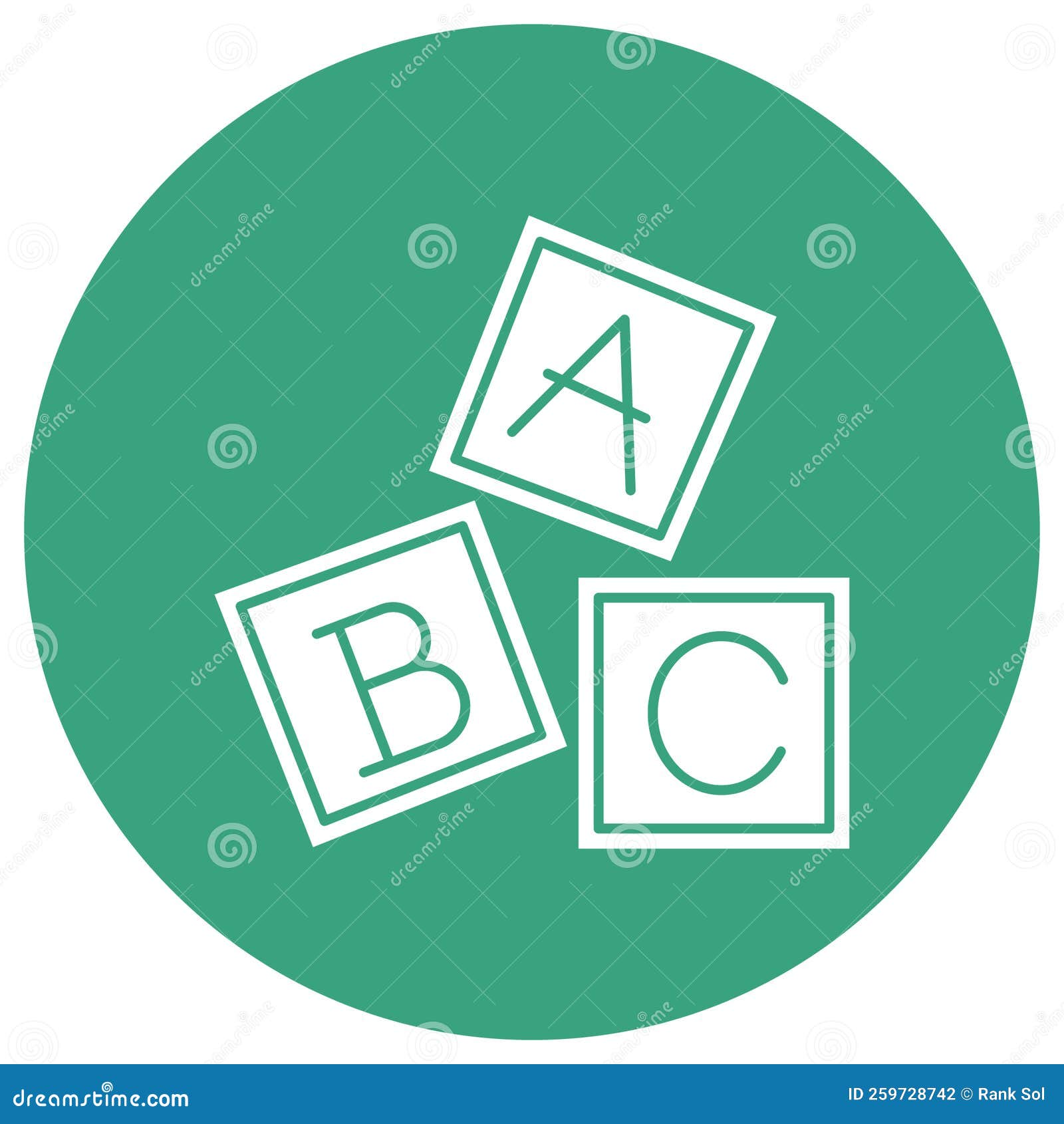 ABC Block Which Can Easily Modify or Edit Stock Vector - Illustration ...