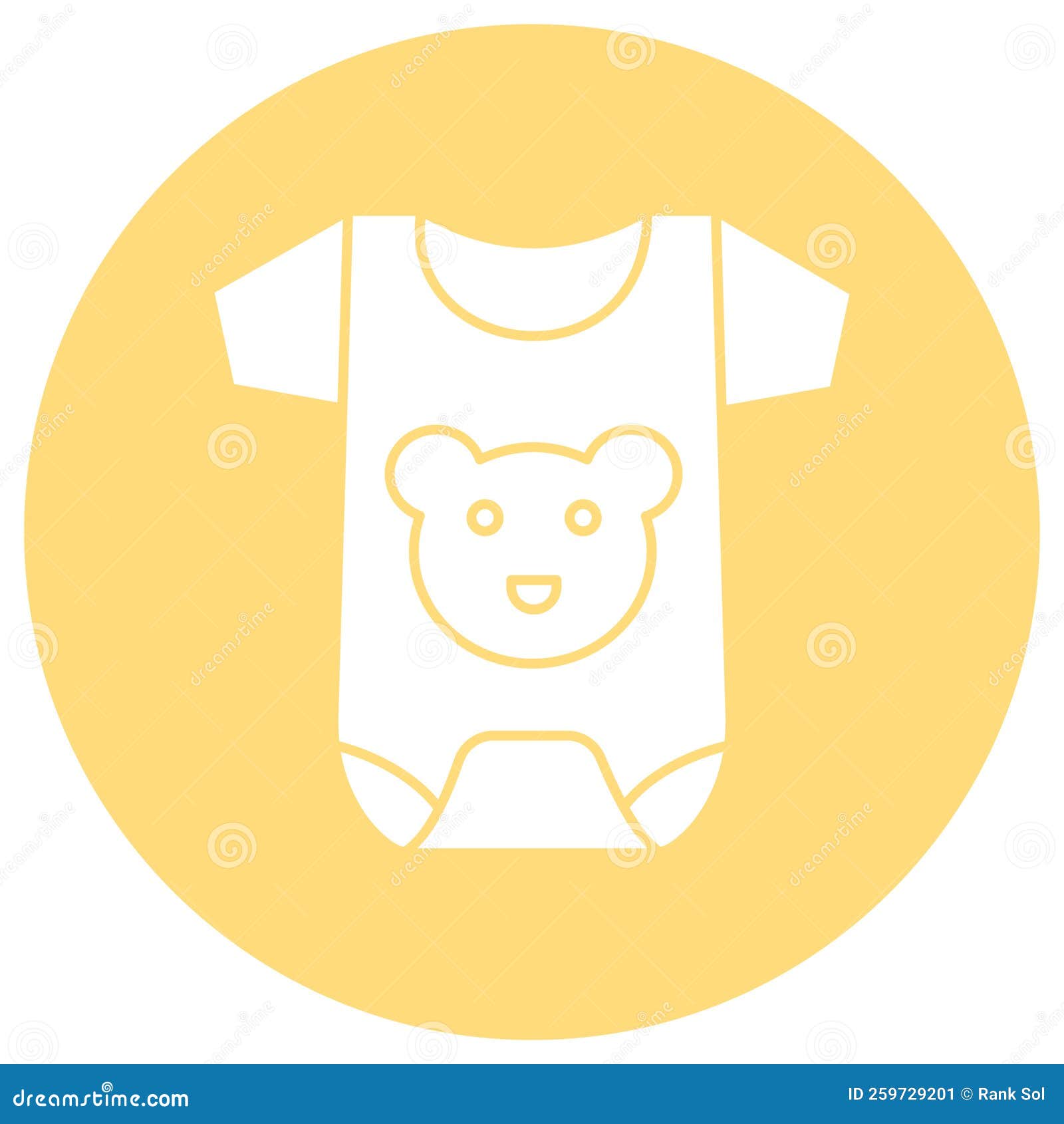 Baby Cloth Which Can Easily Modify or Edit Stock Vector - Illustration ...