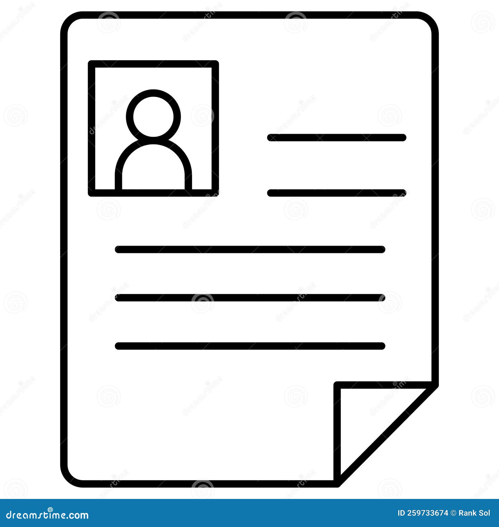 Biodata Which Can Easily Modify or Edit Stock Vector - Illustration of ...