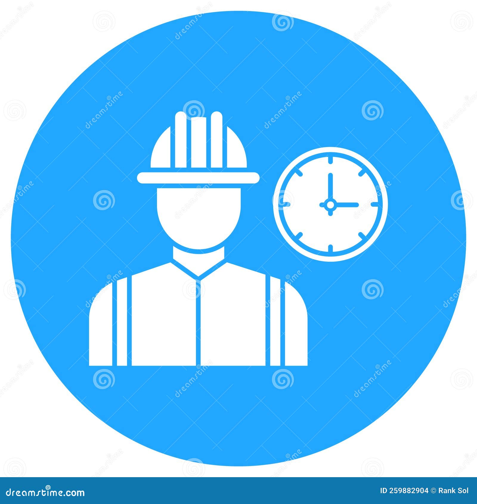 Work Time Which Can Easily Modify or Edit Stock Vector - Illustration ...
