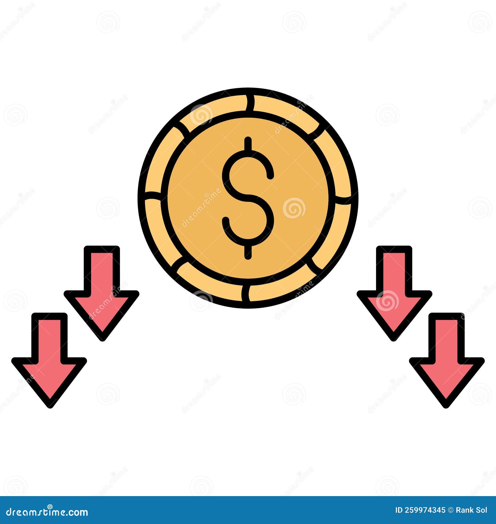 Decrease Price Which Can Easily Modify or Edit Stock Vector ...