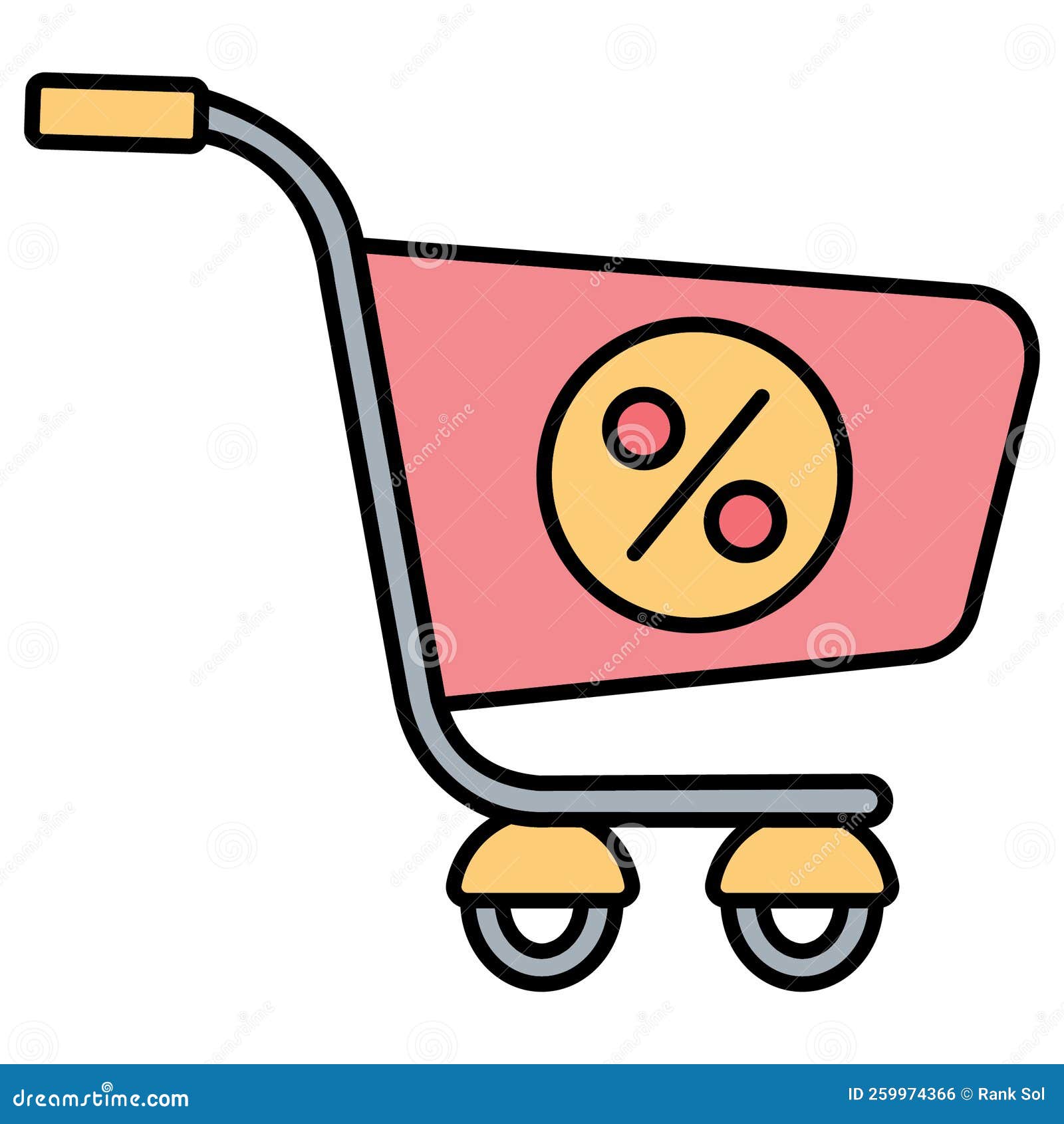 Discount Cart Which Can Easily Modify or Edit Stock Vector ...