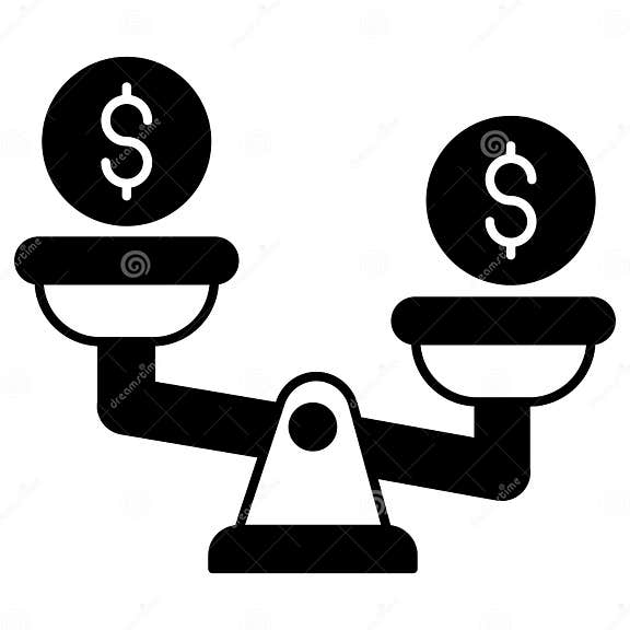 Dollar Balance Scale Which Can Easily Modify or Edit Stock Illustration ...