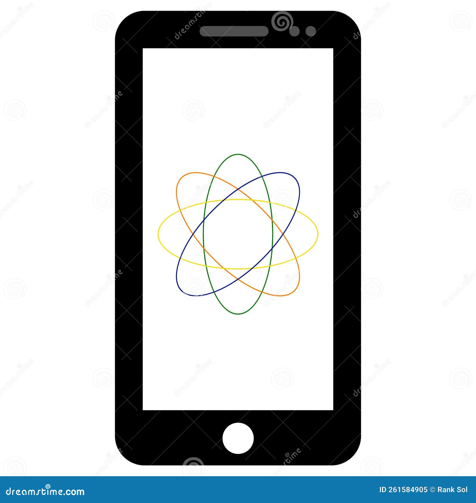 Mobile Phone Science Which Can Easily Modify or Edit Stock Vector ...