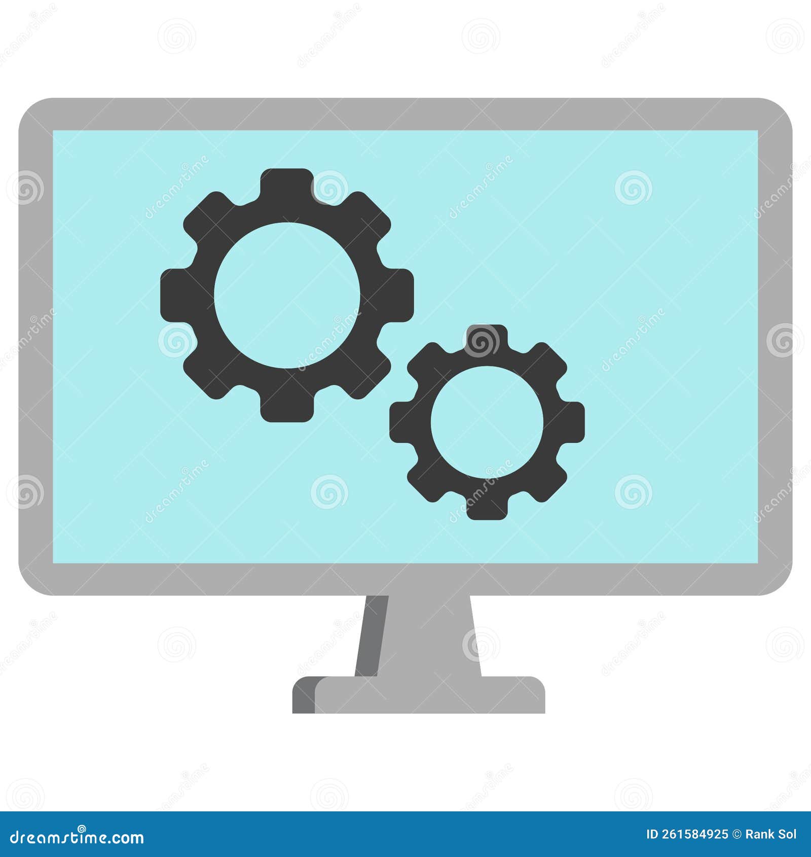 Computer Setting Which Can Easily Modify or Edit Stock Vector ...