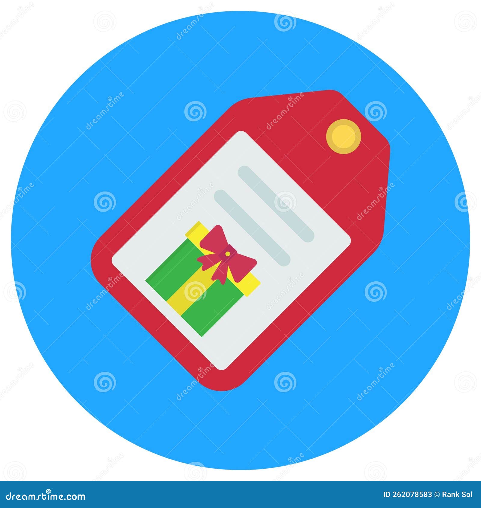Present Tag Which Can Easily Edit or Modify Stock Vector - Illustration ...