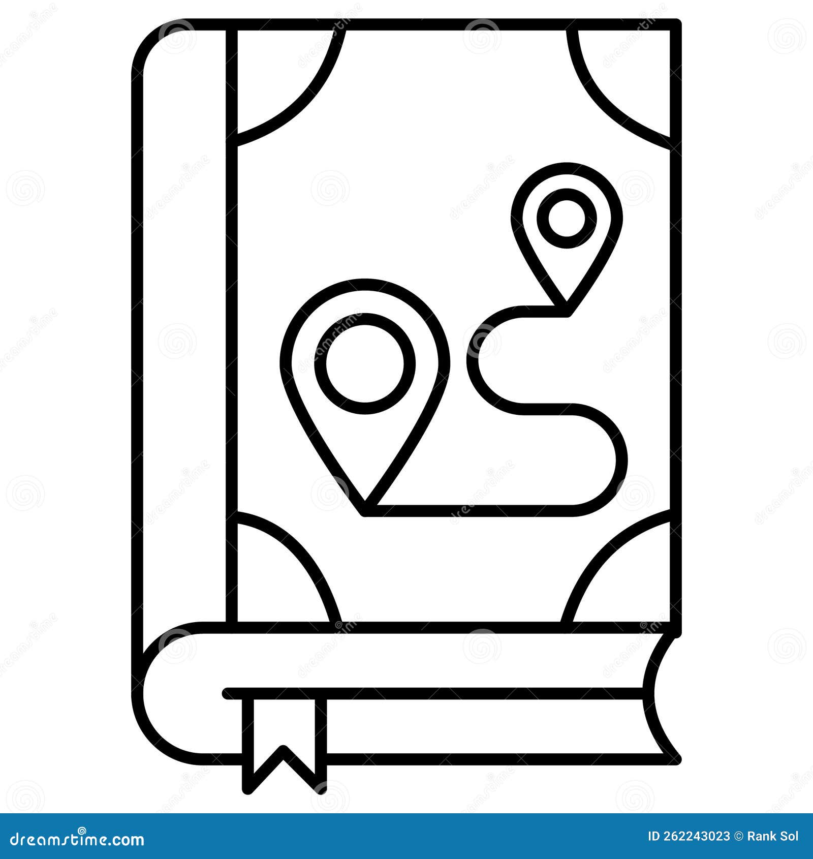 Direction Book Which Can Easily Modify or Edit Stock Vector ...