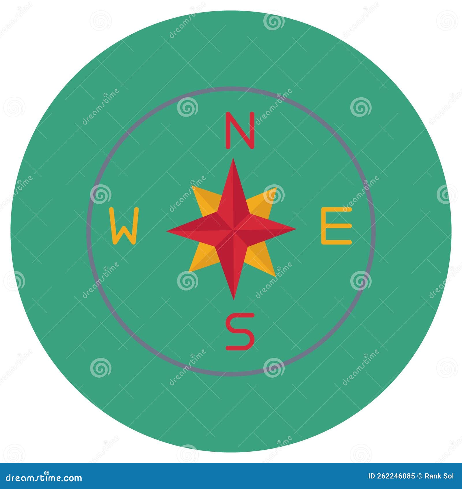 Compass Which Can Easily Modify or Edit Stock Vector - Illustration of ...