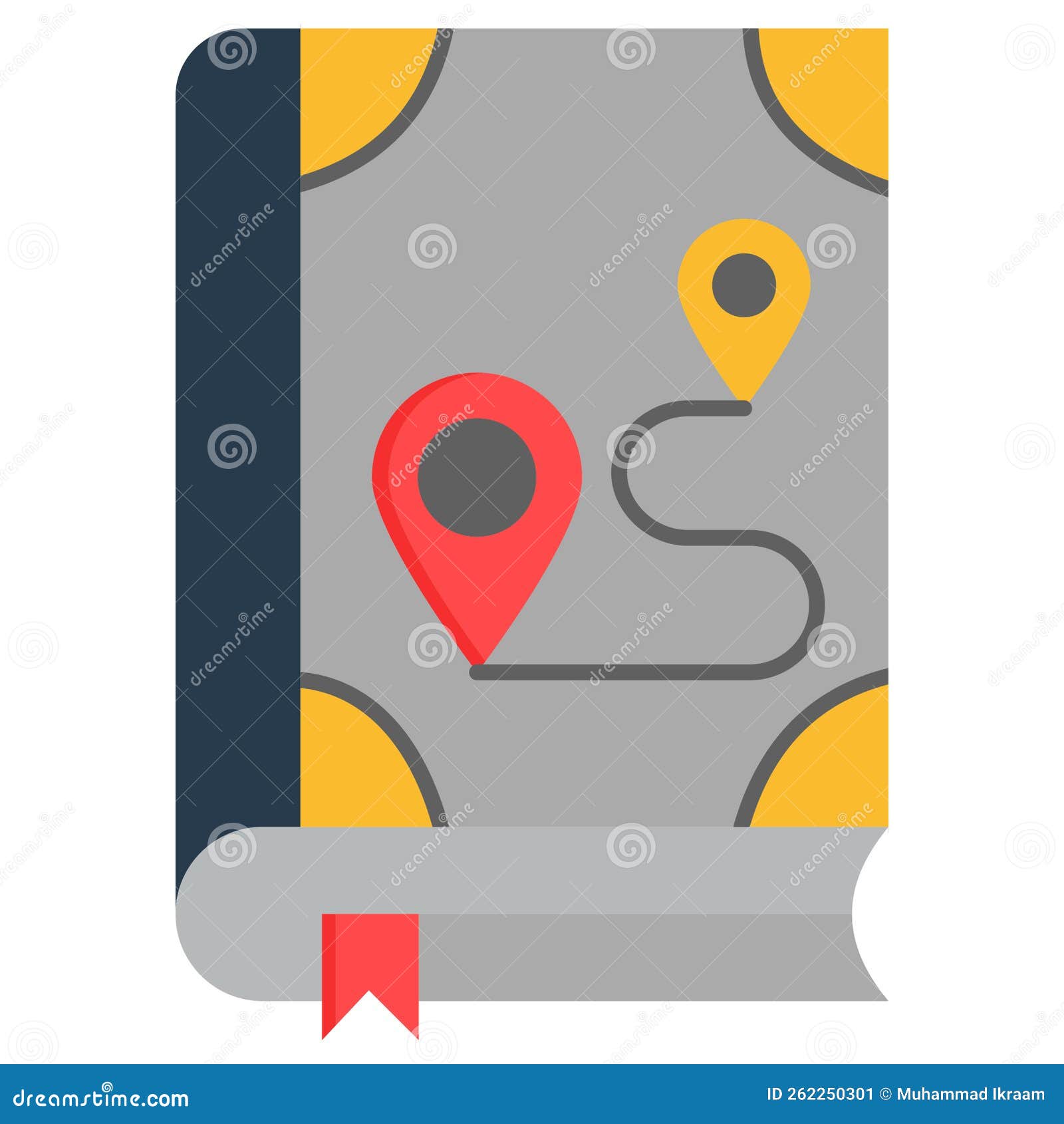 Direction Book Which Can Easily Modify or Edit Stock Vector ...