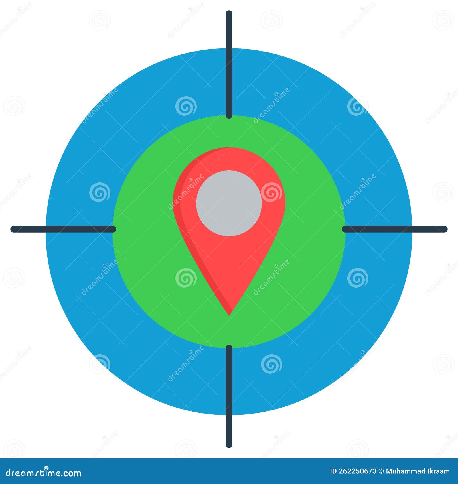 Target Location Which Can Easily Modify or Edit Stock Vector ...